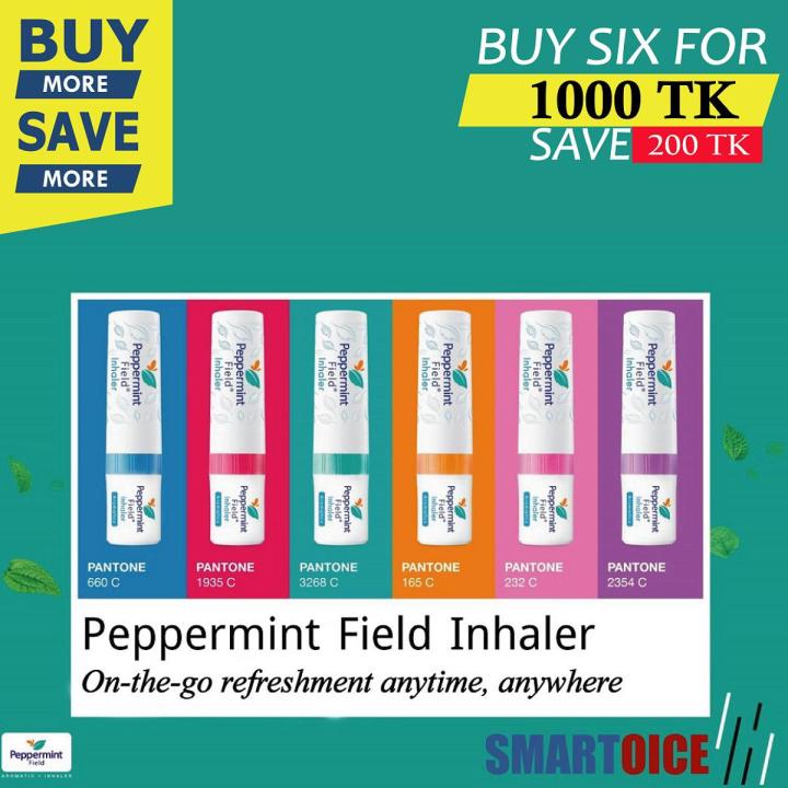 Peppermint Field Inhaler Mint 2cc (2 in 1) - 6 Pcs | Daraz.com.bd