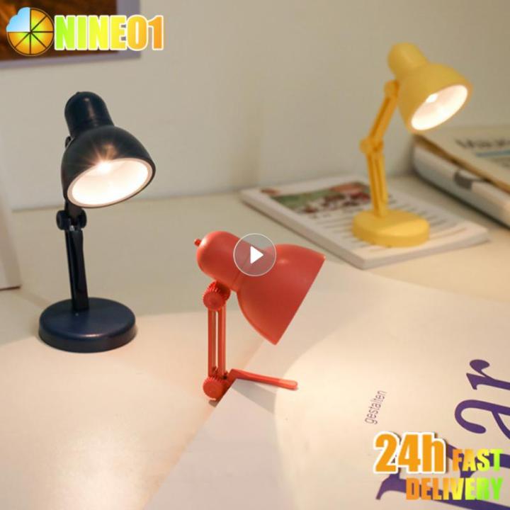 LED Mini Table Lamp Foldable Night Book Lamps Computer Eye Protections ...