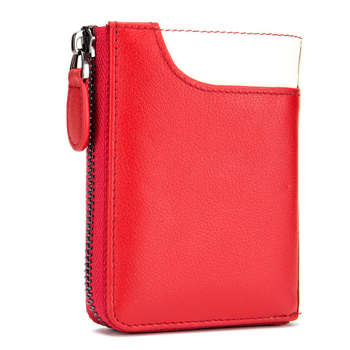 Men Women Leather Multifunctional Keys Bag Photo Ticket Pocket Wallet ...