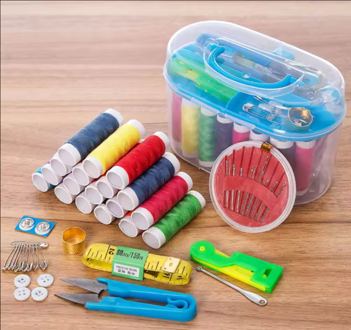 10pcs/set Portable Household Sewing Kit Box DIY Embroidery Handwork Tool Needles Thread Scissor ...