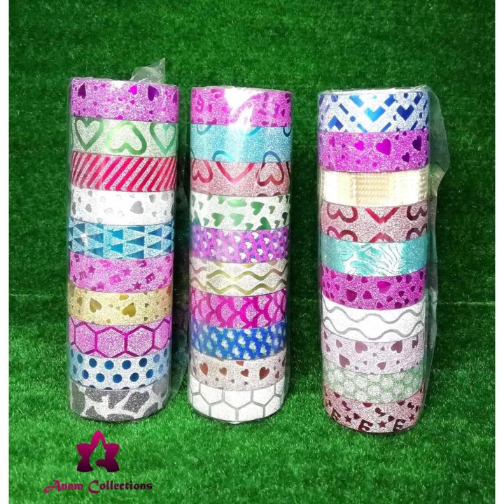 Colorful washi tape-10 piece - Multicolor | Daraz.com.bd