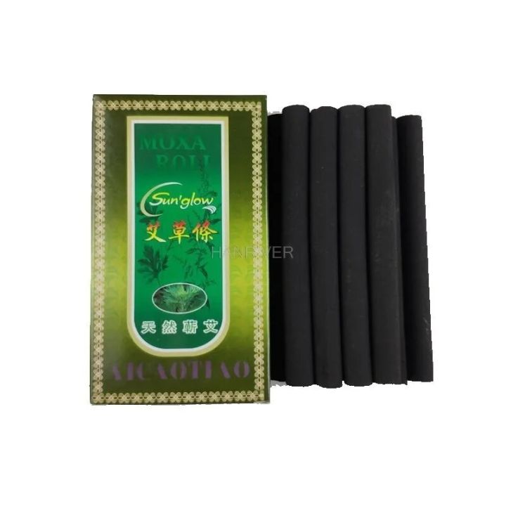 10Pcs/Box 12*120mm Smokeless Moxa Rolls Chinese Traditional Roller ...