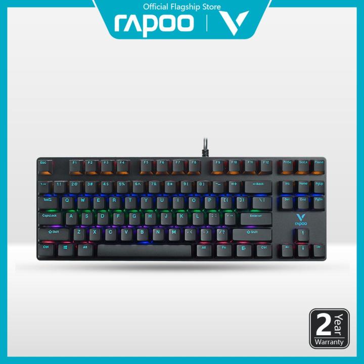 Rapoo VPRO V500PRO-87 Blue Switch Backlit Mechanical Gaming Keyboard 87 ...