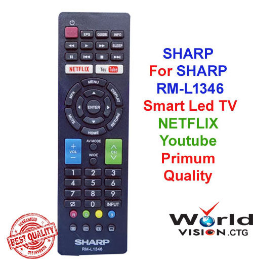 Remote Control For Sharp Smart Led Tv Remote, | Daraz.com.bd