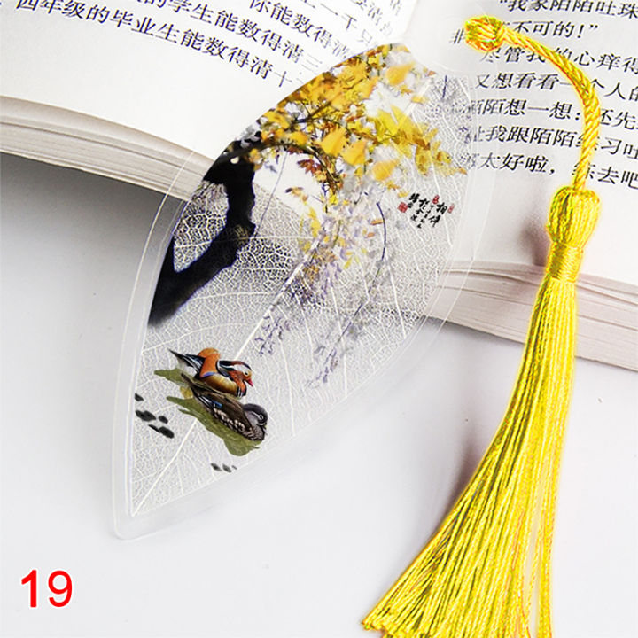 Leaf Vein Bookmark Pink Girl Heart Antique Landscape Bookmark ...