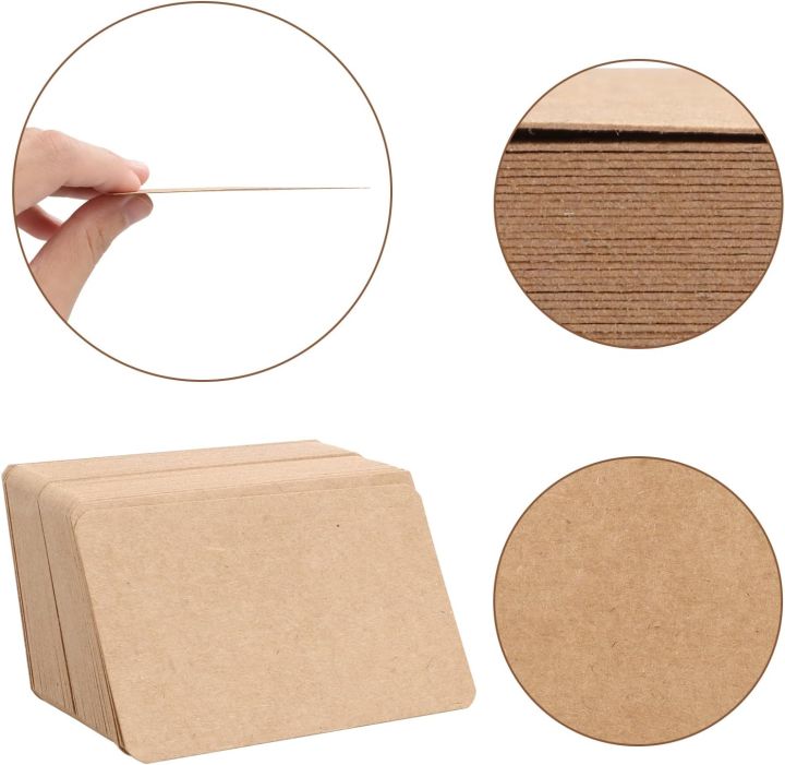 50 Pack Blank Kraft Paper Business Cards In Brown Small Index Cards ...