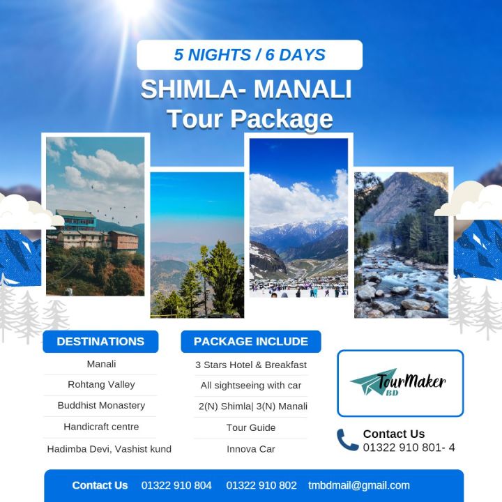 SHIMLA- MANALI 5 NIGHTS | 6 DAYS | Daraz.com.bd