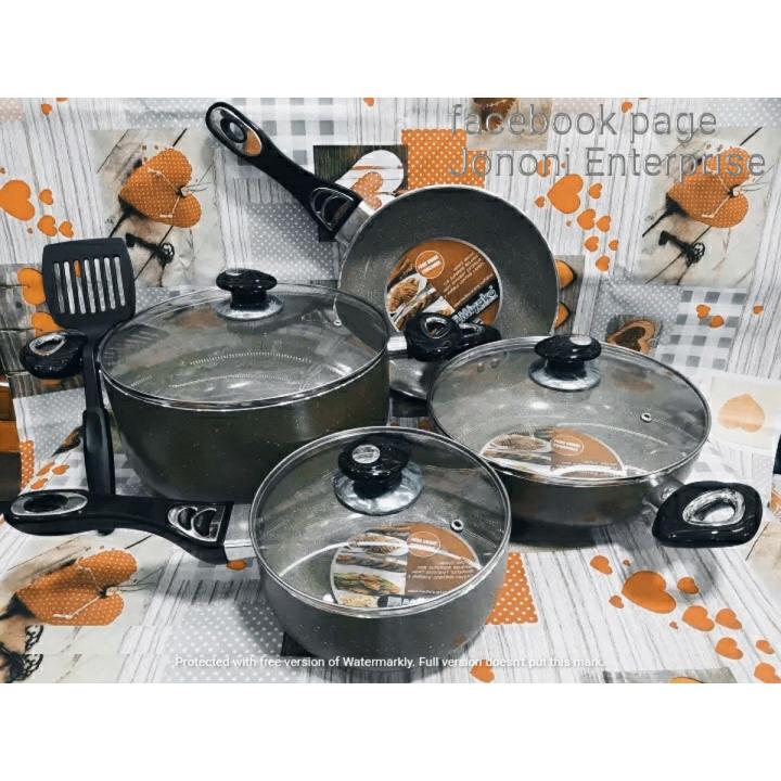 Miyako marble coating 7 Pcs Cookware Set | Daraz.com.bd