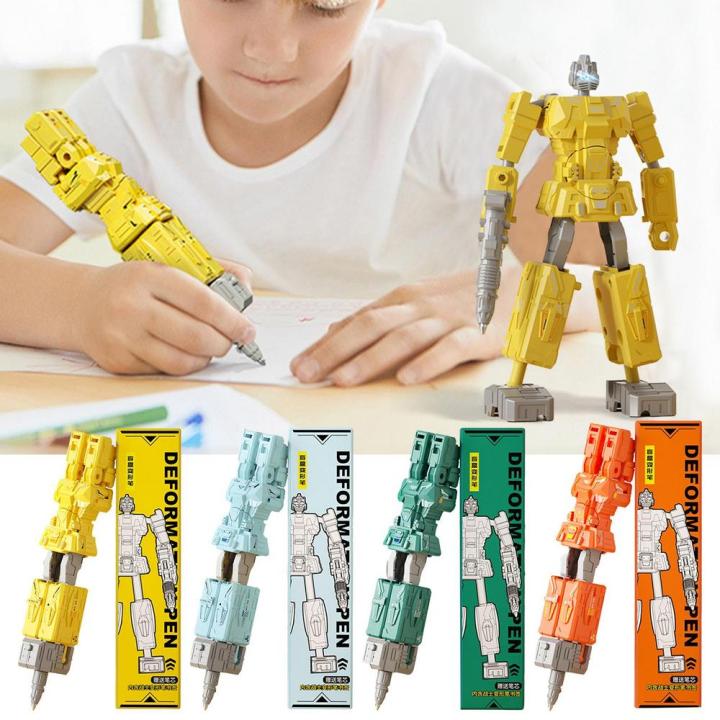 （New）Children' Robot Deformation Pen 2-In-1 Creative tationery And ...