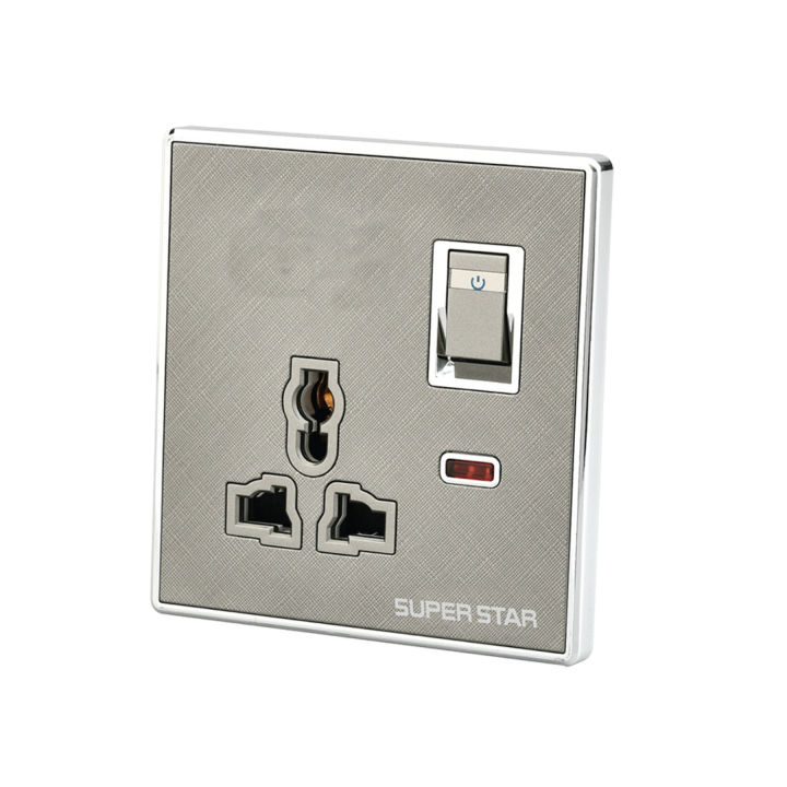 Super Star Ultimate 13A 3 Pin Multi Socket with Neon Indicator Switch ...