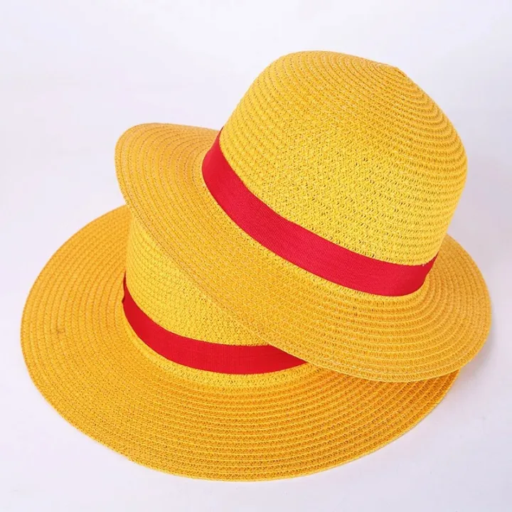 Animation Luffy Straw Hat Cosplay Performance Kids Adults Luffy Straw ...