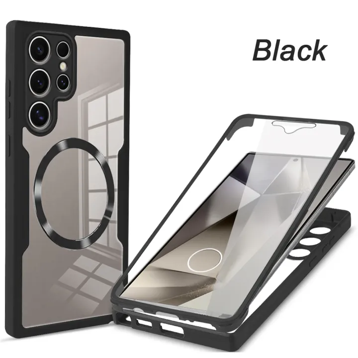 HODON 360° Full Screen Magnetic Phone Cases For Samsung Galaxy S25 S24 ...