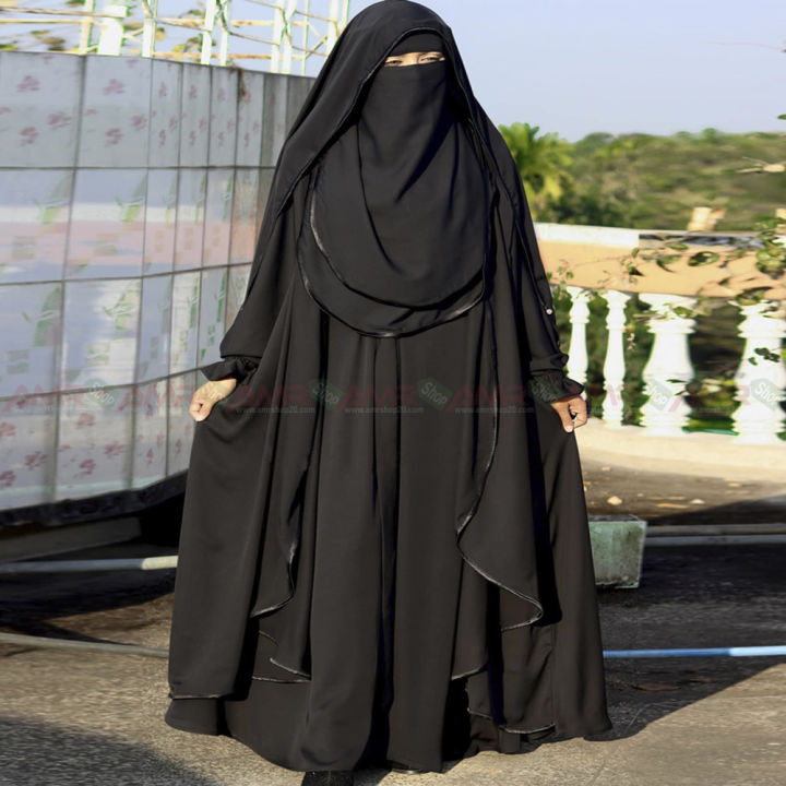 Koti Borkha Muslim Outerwear Khimar niqab Borkha Set , Dubai BMW Fabric ...