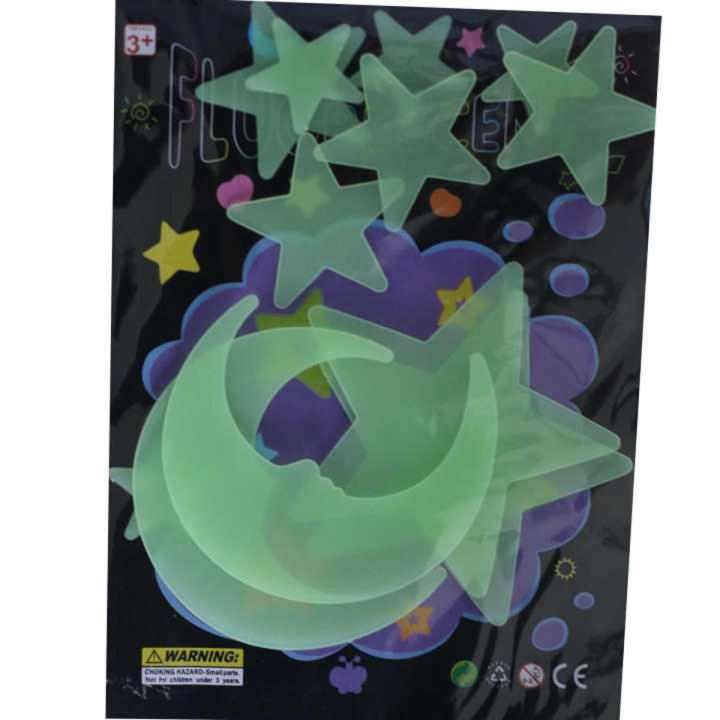 Wall Radium Sticker Moon & Star | Daraz.com.bd