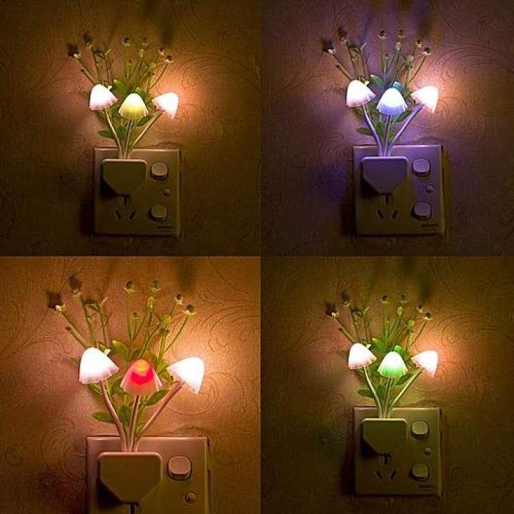 Romantic Colorful LED Mushroom Night Light | Daraz.com.bd