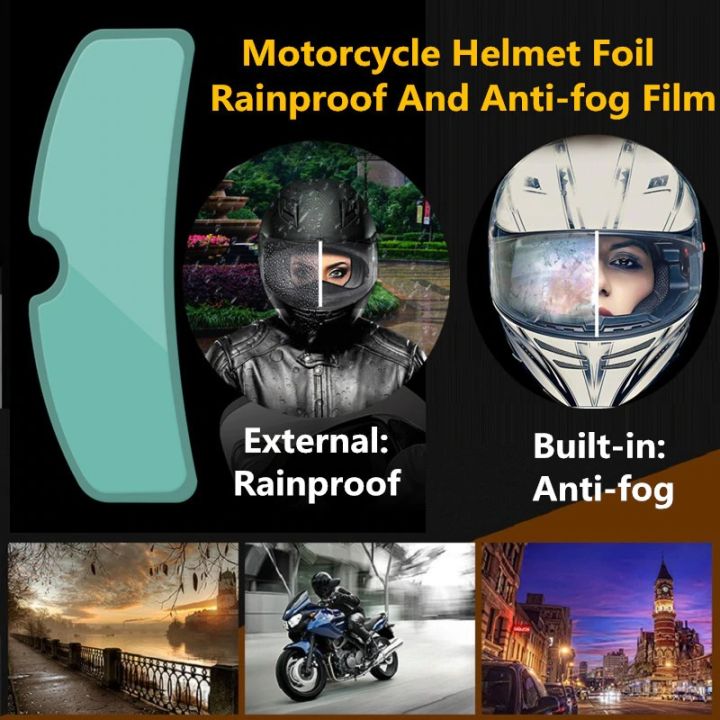 Universal ANTI-FOG Helmet Clear Anti-Fog patch film Motorcycle Helmet ...