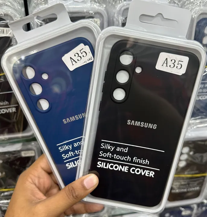 For Samsung Galaxy A35 Luxury Silicon Protect Back Cover Soft Case ...