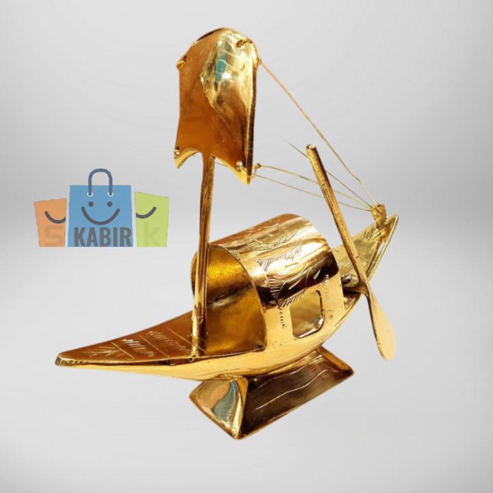 Pitoler Nouka Brass Metal Boat Showpieces (Pitol Boat)-Big Size ...