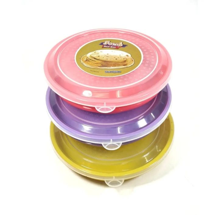 1 pcs Plastic Roti Box - Round Container Roti Box | Daraz.com.bd