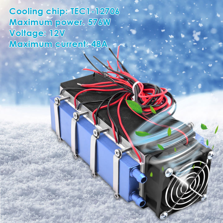 12v 144/288/576w 8 Chip Diy Thermoelectric Cooler Refrigerators Tec1 ...