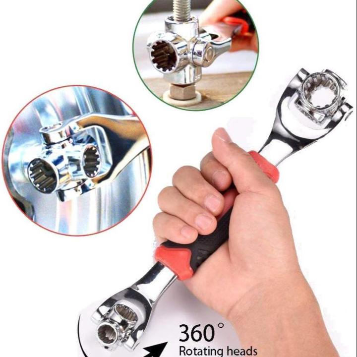 New 8 in 1 Socket Wrench 8-21mm Universal Rotating Multi-Head Wrench to ...