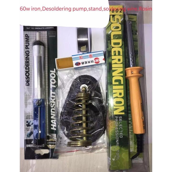 Soldering Tools Kit Combo (60w iron+desoldering pump+soldering wire ...