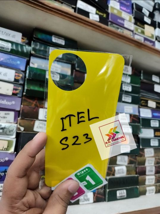 Itel S23 Premium Hydrogel Clear Back Poly Sticker | Daraz.com.bd