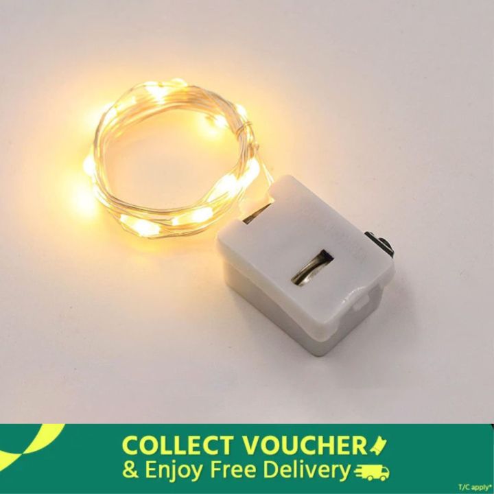 2M 20Led Mini Micro Copper Wire Light Battery Operated Led Strip String ...