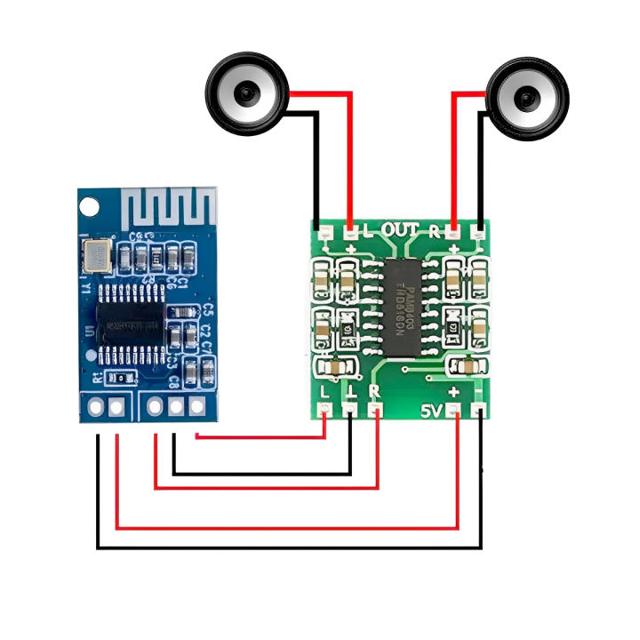 Mini Bluetooth Audio Receiver and Amplifier Module 3.3V-8V DC | Daraz ...
