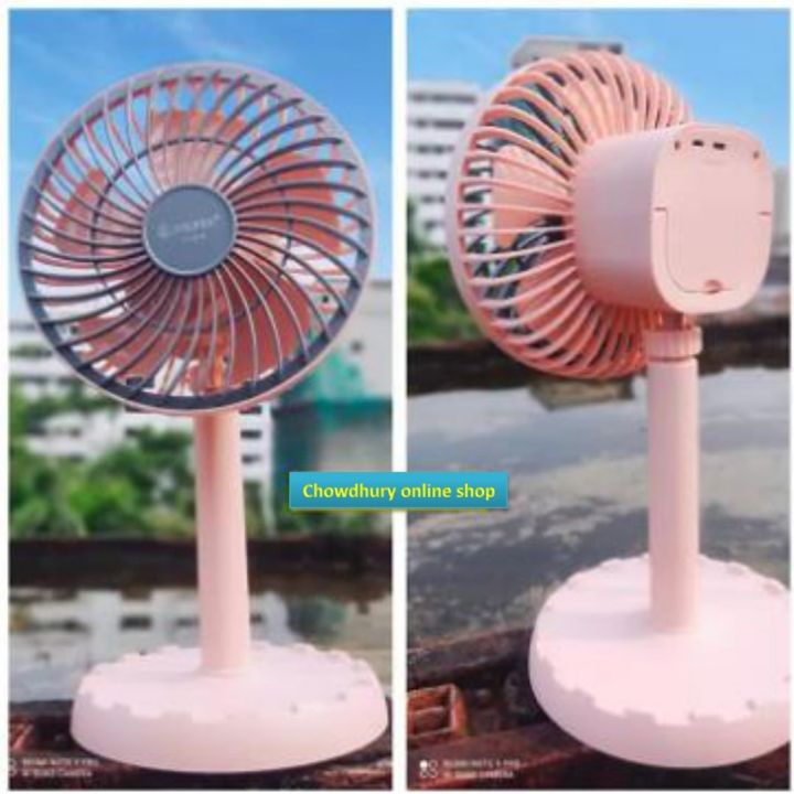 Super Desktop Stand Fan 4000mAh Moving Fan 45 Degree Rotating | Daraz ...