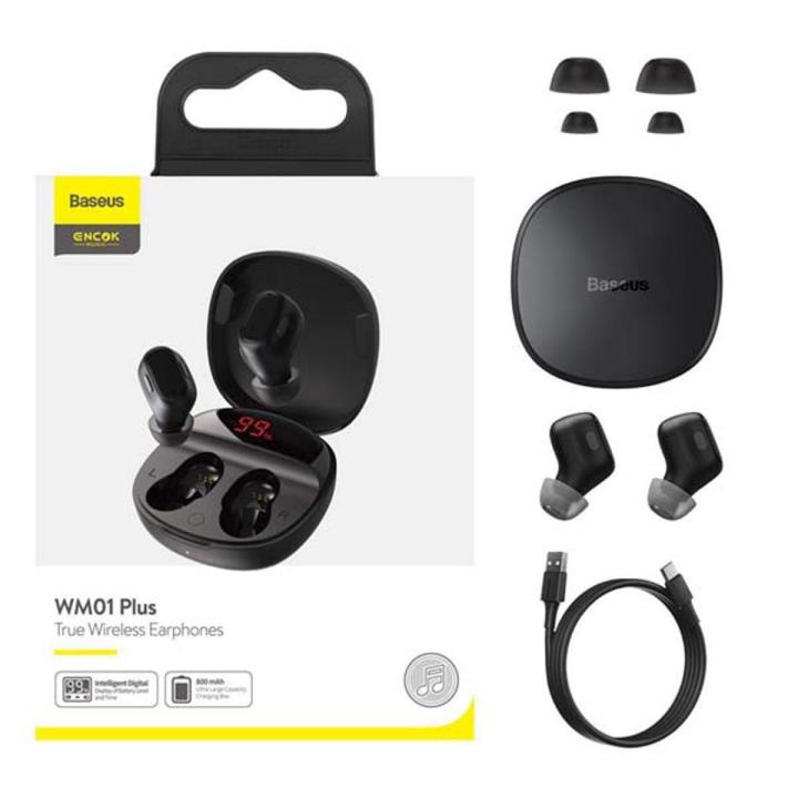 Baseus WM01 Plus Wireless Headphones TWS Bluetooth | Daraz.com.bd