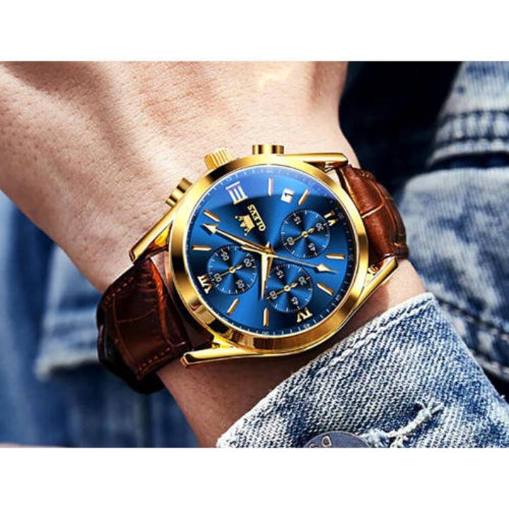 Olevs 2872 Quartz Wristwatch Men Waterproof Multifunction Business ...