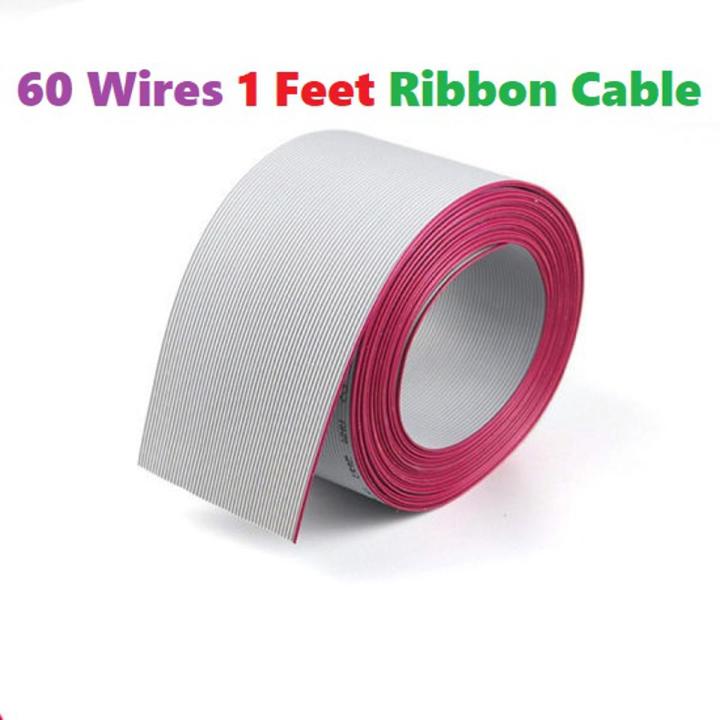 FLEX Ribbon Cable 60 Wire 1 Feet 1.25mm GPIO Extension Flat Gray 60 ...