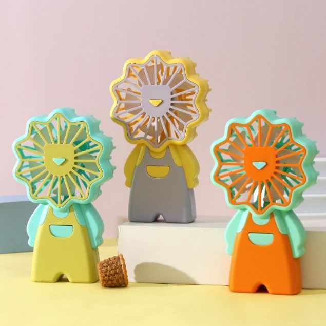 Cute Cartoon Lion Mini USB Handheld Fan Portable 5V Desktop Office Car ...