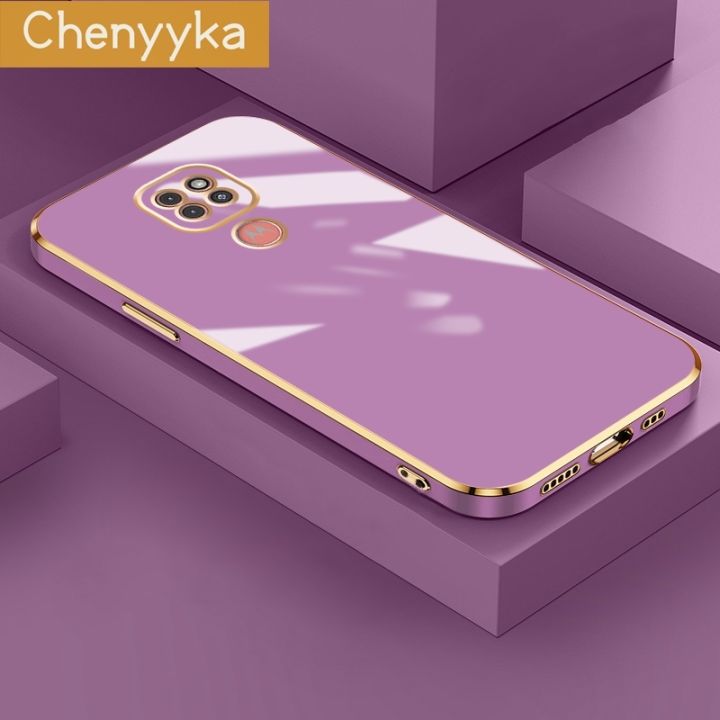 Chenyyka For MOTOROLA G9 Play Case Candy Color Luxury Plating Casing ...