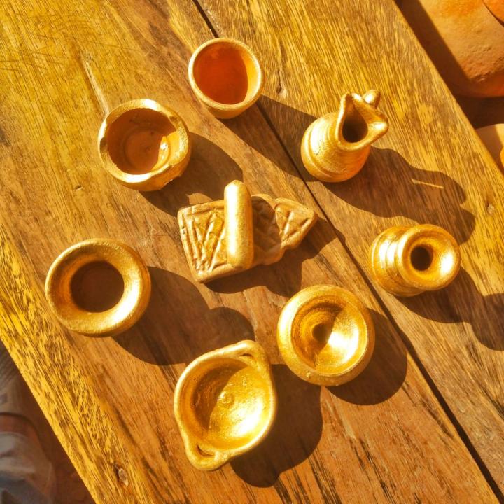 Hari Patil Matir For Baby (8 Pieces Set) Kids Toy Pot Set Clay Made Toy ...