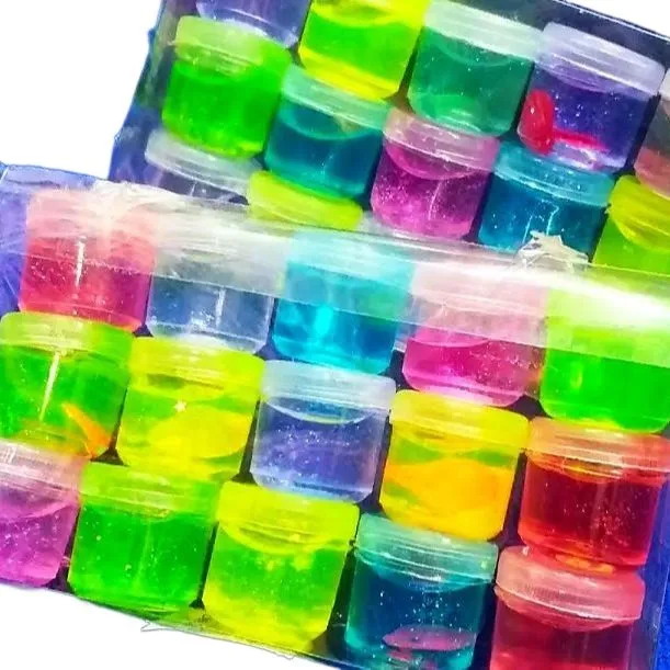 15 Piece of Slime in 1 Box, Crystal Mud Slime, Magnetic Polymer Clay Plasticine Mud Anti-Stress ...