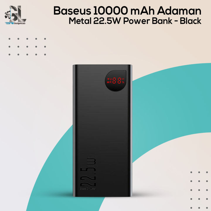 Baseus 10000 mAh Adaman Metal 22.5W Power Bank - Black | Daraz.com.bd