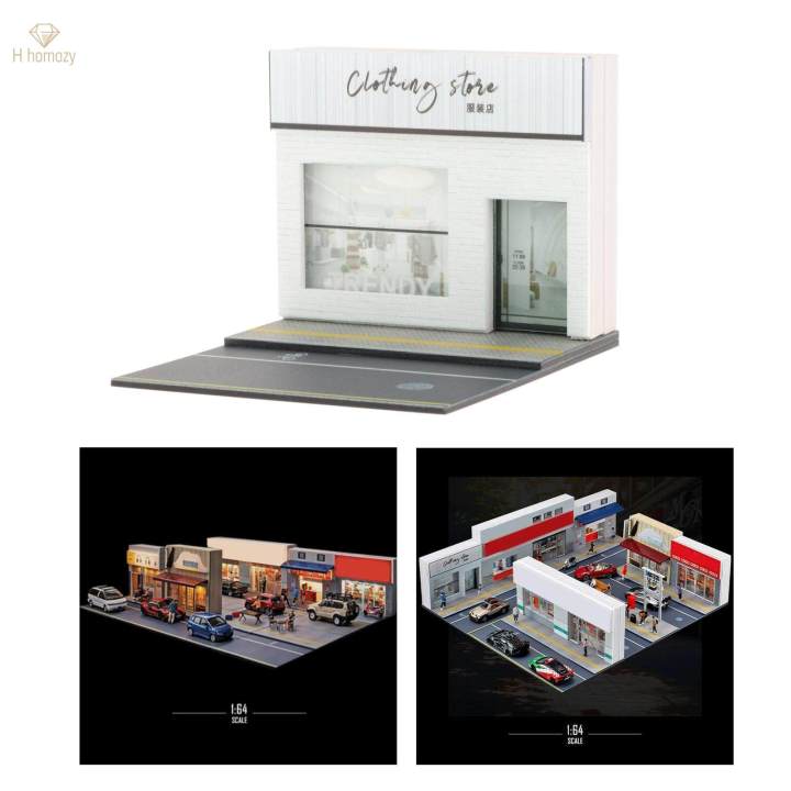 1/64 Shop Model Diorama Kits S Scale Scenery Assemble Realistic ...