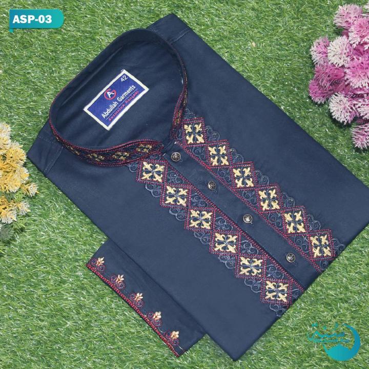 Men's Premium Quality Semi-Long - Embroidery Design - Sutton Slab ...