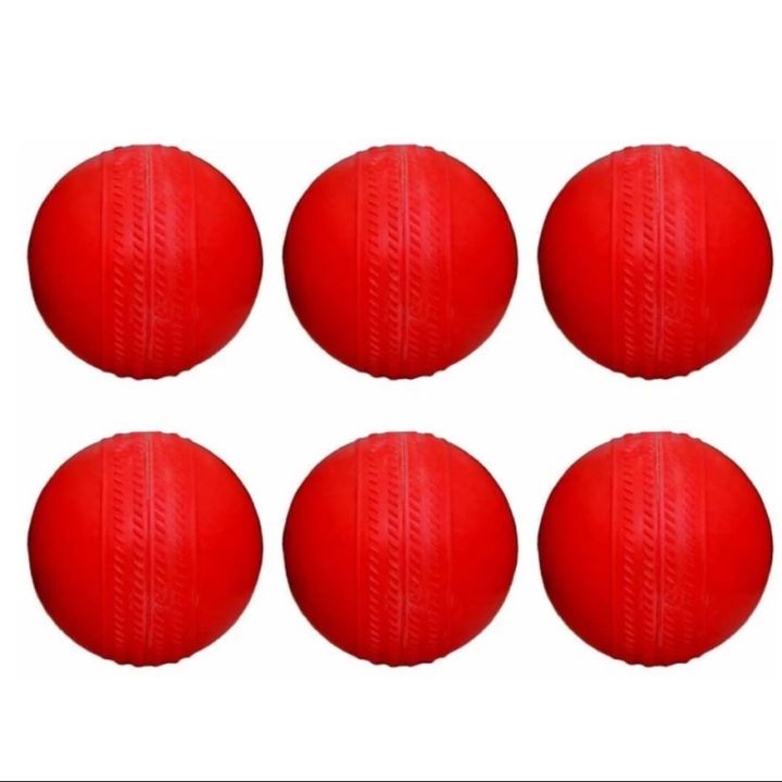 Cricket Rubber Ball 6Ps- Perfect Cricket Skills High-Quality Maroon ...