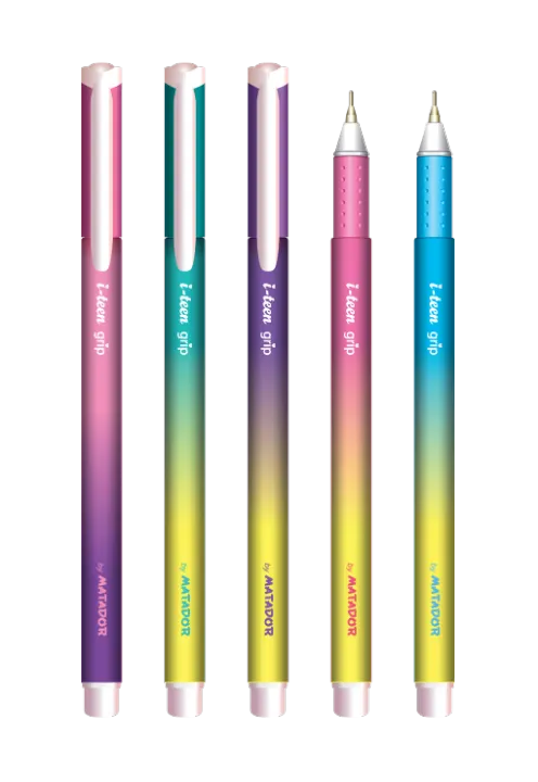 Matador i-teen Grip Ball Pen Black - 6 Pcs | Daraz.com.bd