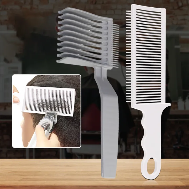 2PCS Hair Cutting Positioning Comb Professional Barber Blending Flat ...