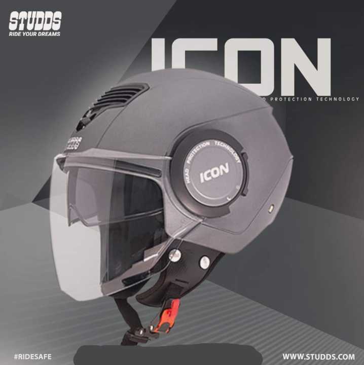 STUDDS ICON HELMET - OPEN FACE Cetified Best Quality Helmet | Daraz.com.bd