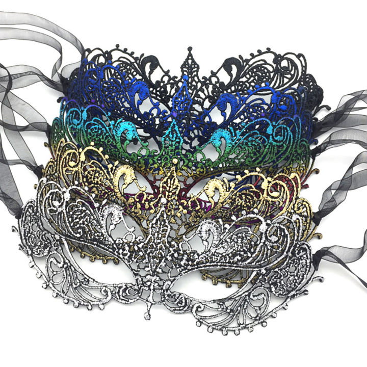Masquerade Hollow Lace Face Mask Women Girl Costume Nightclub Queen Eye ...
