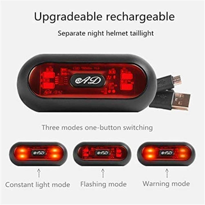 Helmet back Night Light/LED Halmet Back Rechargeable night Light ...