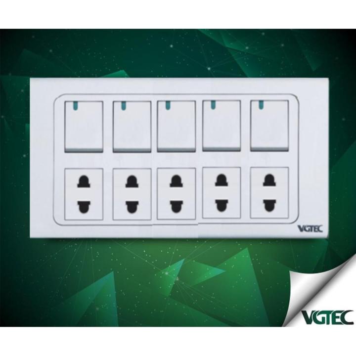 Vgtec - 5 Gang Socket With Switch (Exclusive Series) - Remote Control ...