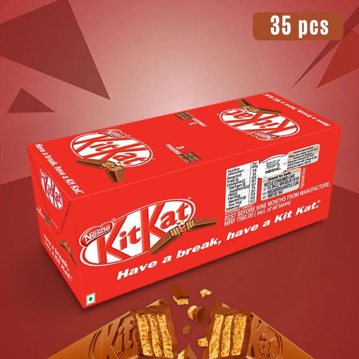KitKat 2 Fingers Chocolate 11.9gm 35pcs Box | Daraz.com.bd