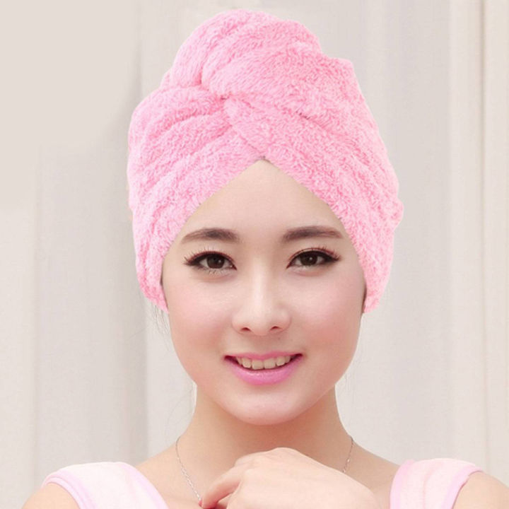 Fashion Women Absorbent Microfiber Towel Turban Hair | Daraz.com.bd