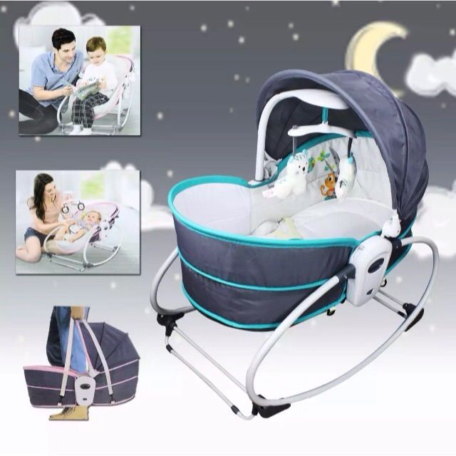 Mastela 5 in 1 Baby Bassinet Rocker Rocking Napper, Bounce, Removable ...